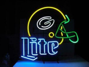 prouten neon signs 17"x14" green bay millers lite helmet neon sign light man cave bar pub beer gift neon lamp a117litegbphv2