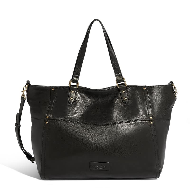 American Leather Co. - Lolo Large Tote - Highly Functional & Superbly Fashionable - Black Smooth