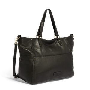 American Leather Co. - Lolo Large Tote - Highly Functional & Superbly Fashionable - Black Smooth