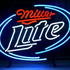 Prouten Neon Signs 20"x16" Millers Lite Neon Sign Light Man Cave Bar Pub Beer Gift Neon Lamp A120MLL