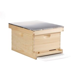 Little Giant 10-Frame Deluxe Assembled Backyard Pine Beekeeping Hive with Telescoping Outer Cover and Protective Aluminum Top, 2 Pack