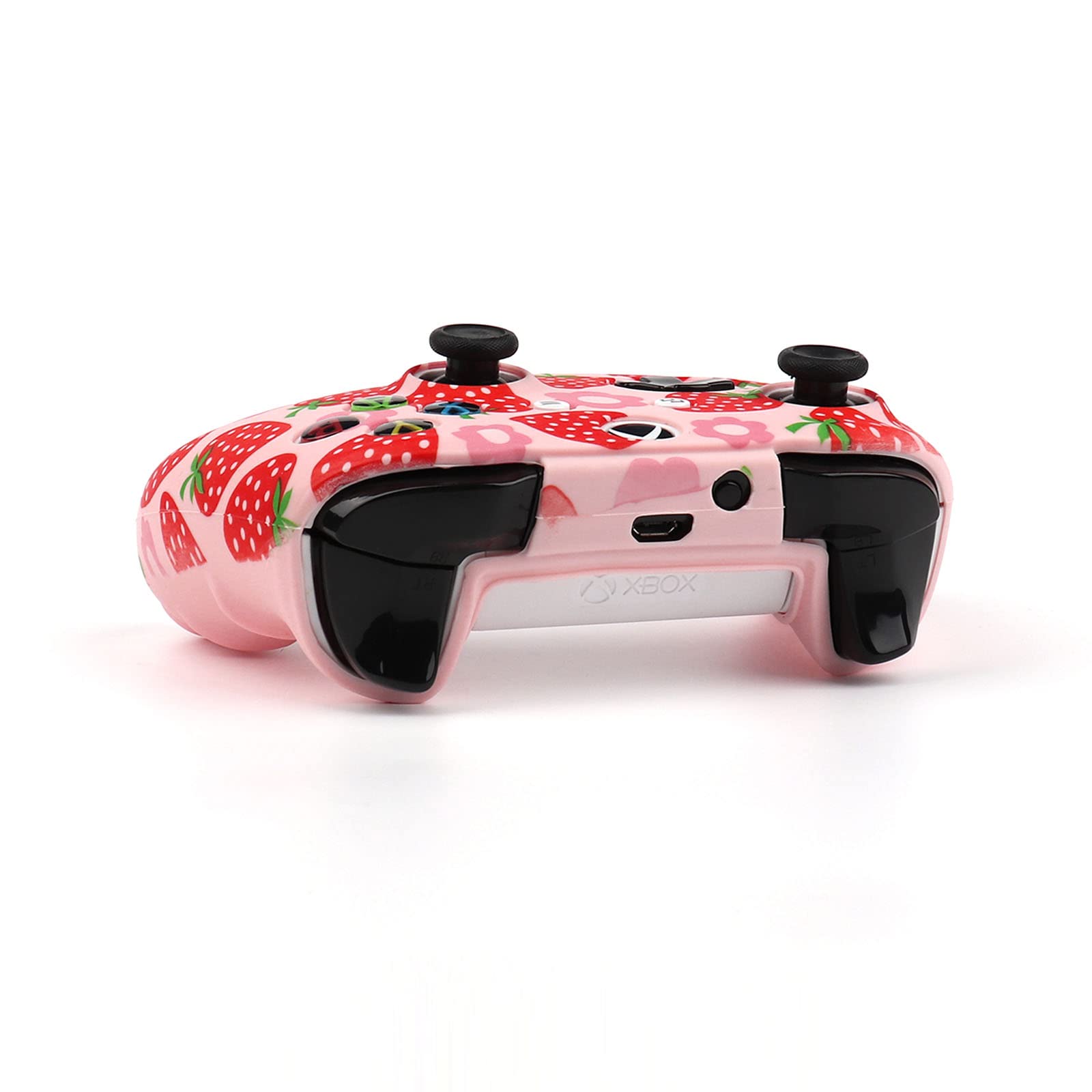 RALAN Controller Skin for Xbox One, Anti-Slip Silicone Controller Cover Protector Case Compatible for Xbox 1 Wireless/Wired Gamepad Joystick with 2 Cute Thumb Grips Caps.