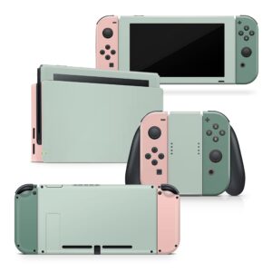 tacky design retro pastel classic skin compatible with nintendo switch skin wrap cover, colorwave blocking skin for nintendo switch stickers, premium vinyl 3m full wrap decal.