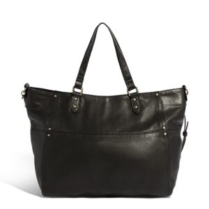 American Leather Co. - Lolo Large Tote - Highly Functional & Superbly Fashionable - Black Smooth