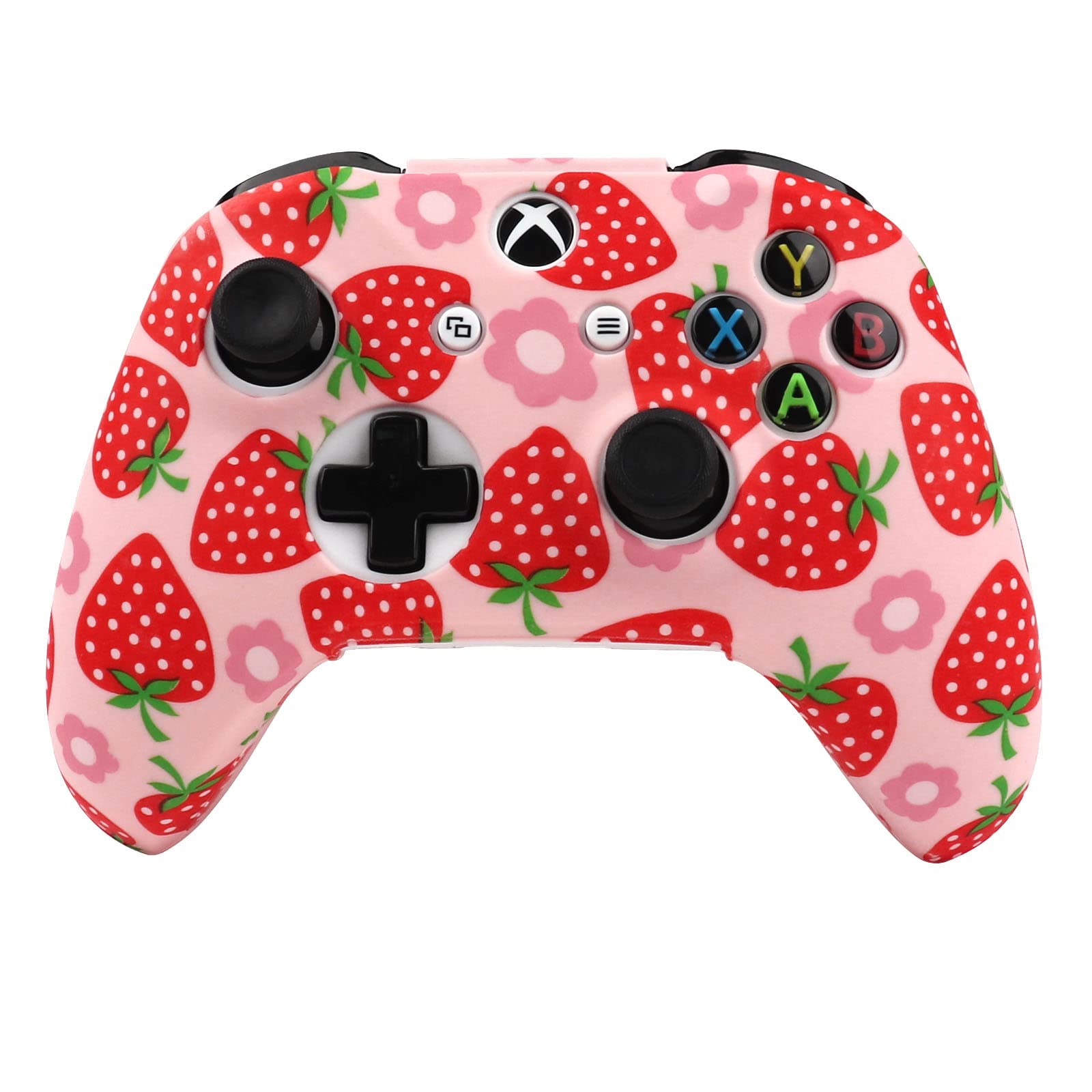 RALAN Controller Skin for Xbox One, Anti-Slip Silicone Controller Cover Protector Case Compatible for Xbox 1 Wireless/Wired Gamepad Joystick with 2 Cute Thumb Grips Caps.