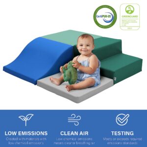 Factory Direct Partners SoftScape Toddler Playtime Square Corner Climber, Indoor Active Playset for Toddlers and Kids, Safe Soft Foam for Crawling and Sliding (4-Piece) - Contemporary, 13232-138