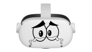 crying eyes - oculus quest 2 - decals - black