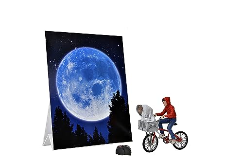 NECA - E.T. The Extra-Terrestrial 40th Anniversary 7″ Scale Action Figure – Elliott & E.T. on Bicycle