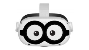 animated kids movie inspired eyes - oculus quest 2 - decals - black