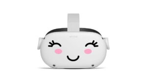 uwu happy face - oculus quest 2 - decals - black & pink