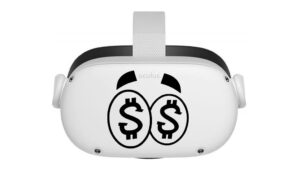 money eyes oculus stickers - oculus quest 2 - stickers - black - vr gaming