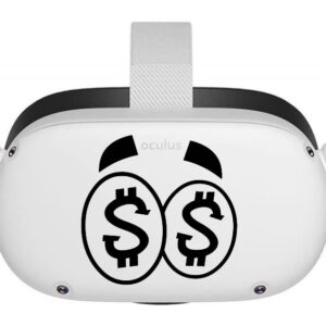 Money Eyes Oculus Stickers - Oculus Quest 2 - Stickers - Black - VR Gaming