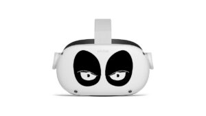 angry wide eyes - oculus quest 2 - decals - black