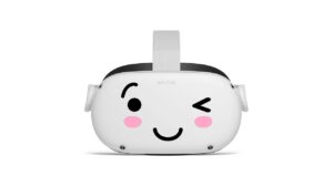 uwu wink face - oculus quest 2 - decals - black & pink