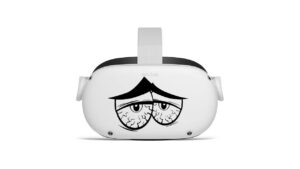 stoned eyes version 2 - oculus quest 2 - decals - black