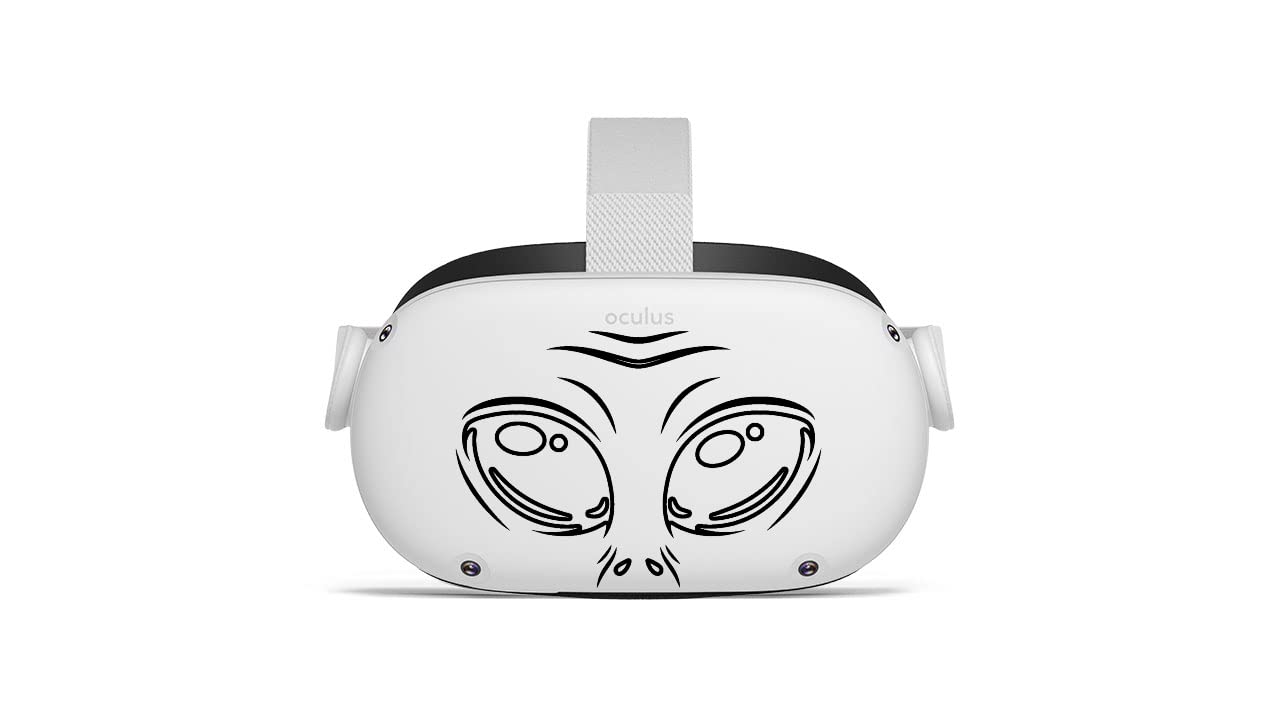 Alien Face - Oculus Quest 2 - Decals - Black