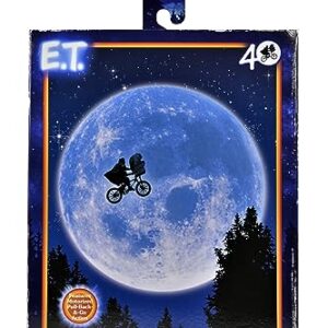 NECA - E.T. The Extra-Terrestrial 40th Anniversary 7″ Scale Action Figure – Elliott & E.T. on Bicycle