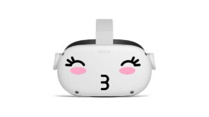 uwu kiss face - oculus quest 2 - decals - black & pink