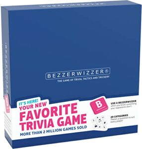 bezzerwizzer party game (us edition) - trivia, tactics, and trickery for epic game nights! great for family game night, ages 14+, 2+ players, 45 minute playtime, made by bezzerwizzer