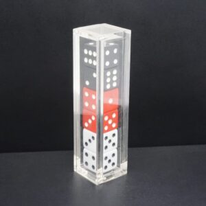 2 Pieces Dice Display Box Acrylic Dice Display Case Acrylic Dice Storage Box Magnetic Dice Box for Game Dice, Transparent