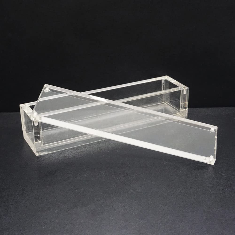 2 Pieces Dice Display Box Acrylic Dice Display Case Acrylic Dice Storage Box Magnetic Dice Box for Game Dice, Transparent