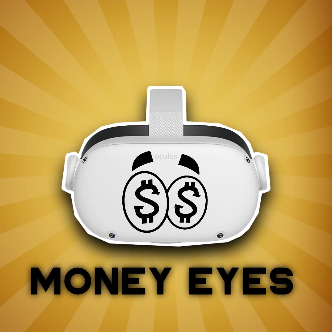 Money Eyes Oculus Stickers - Oculus Quest 2 - Stickers - Black - VR Gaming