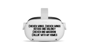 chicken wing song oculus stickers - oculus quest 2 - stickers - black - vr gaming