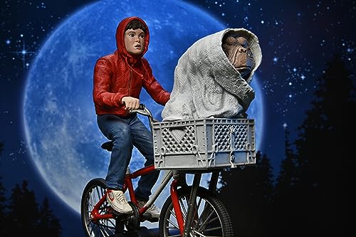 NECA - E.T. The Extra-Terrestrial 40th Anniversary 7″ Scale Action Figure – Elliott & E.T. on Bicycle