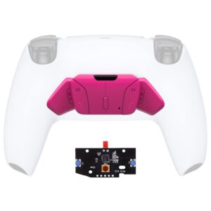 turn rise to rise4 kit – redesigned nova pink k1 k2 k3 k4 back buttons housing & remap pcb board for ps5 controller extremerate rise & rise4 remap kit - other accessories not included