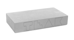 teak tuning monument series concrete fingerboard obstacle, big slab manual pad - 5.5" wide, 3" long, 1" tall - ultra premium, super durable polymer modified concrete - sterling gray colorway