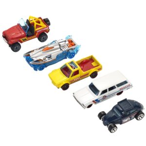 Hot Wheels Die-Cast Vehicle 5 Pack - Surf's Up ~ Includes: Mad Splash, CJ-7, Custom VW Beetle, VW Caddy, '64 Chev Nova Station Wagon