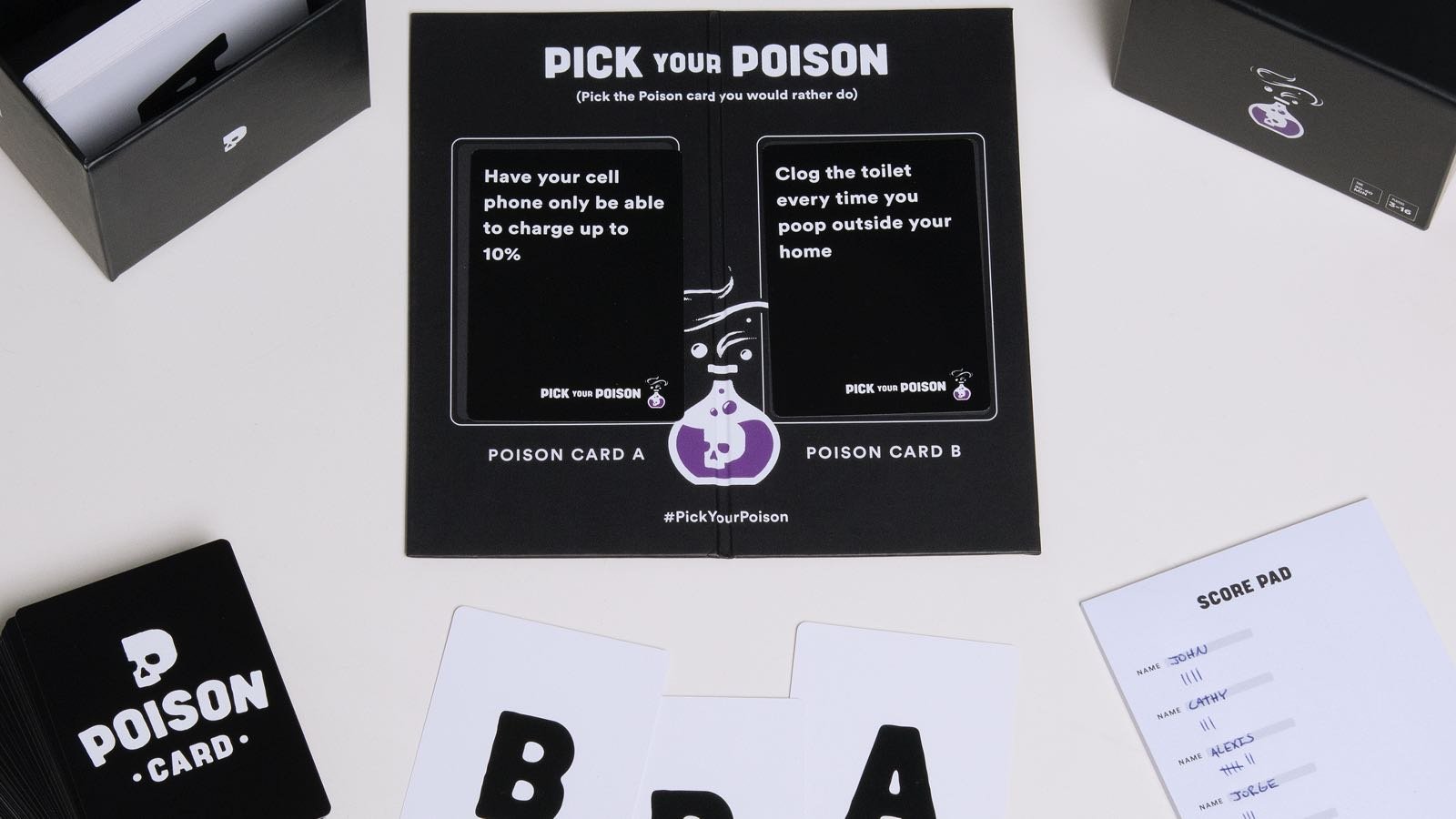 Pick Your Poison Party Game + Family Expansion Set - The “What Would You Rather Do?” Card Game - for Kids, Adults, and Families, Great for a Halloween Party or a Fun Game Night with Friends