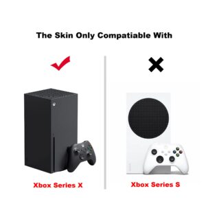 Skin Sticker for Xbox Series X Console and Wireless Controllers, Protective Skin Wrap Vinyl Decal Compatible with Xbox Series X (Black)