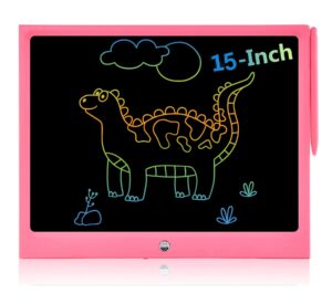 lcd writing tablet for kids, 15 inch electronic erasable drawing tablet, toddler learning educational toys christmas birthday gifts for kids age 3+