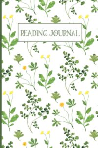 reading journal for women: botanical notebook for tracking the books you read - log reviews, track your tbr, challenge yourself and stretch your literary goals - green & white floral aesthetic