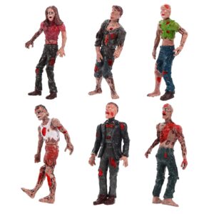 Zerodeko 12 PCS Toy Zombie Action Figures with Movable and Detachable Joints, Mini Zombie Figurines, Bloody Zombie Models for Presents, Decoration, and Party Favors