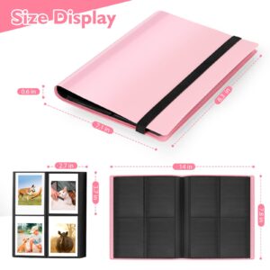 Hearoo 160 Pockets Photo Album with Colorful Stickers for Fujifilm Instax Mini LiPlay EVO Polaroid Snap SnapTouch PIC-300 Z2300 Mint Zip Instant Camera Printer (Pink)