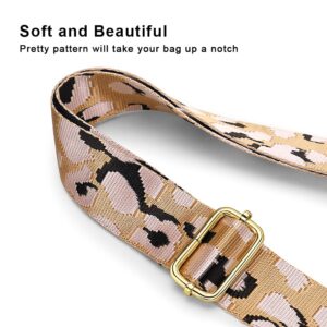 nuoku Purse Straps Replacement Crossbody Straps for Purses Straps for Handbags Luggage Straps, Leopard Print