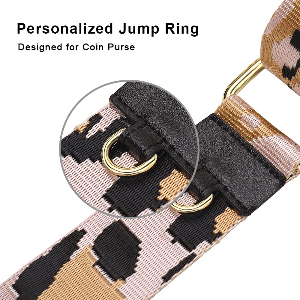 nuoku Purse Straps Replacement Crossbody Straps for Purses Straps for Handbags Luggage Straps, Leopard Print