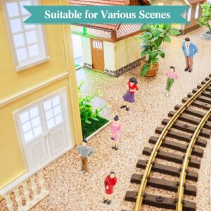 Lewtemi 28 Pcs People Figurines 1: 25 Scale Mini Architectural Plastic People Figures Small Dollhouse People Tiny Figures Painted Model Train People