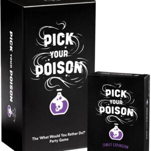 Pick Your Poison Party Game + Family Expansion Set - The “What Would You Rather Do?” Card Game - for Kids, Adults, and Families, Great for a Halloween Party or a Fun Game Night with Friends