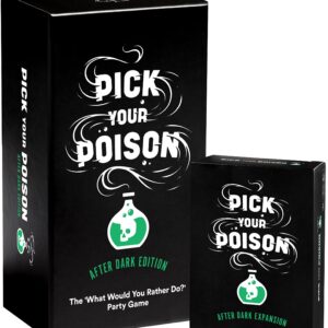 Pick Your Poison After Dark + Expansion Set Party Game - The “What Would You Rather Do?” Adult Card Game for College Students, Fun Parties & Board Games Night with your Group