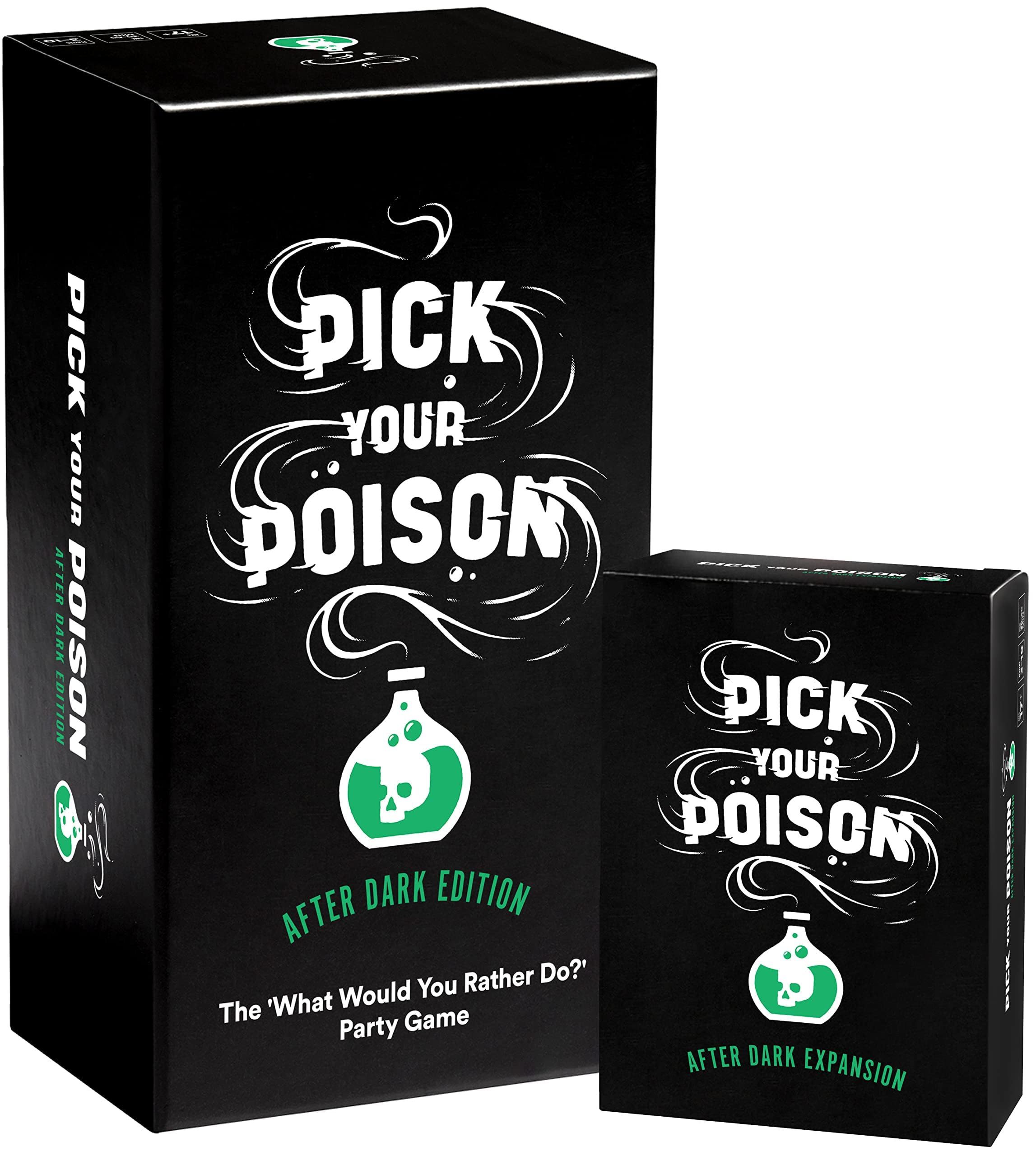 Pick Your Poison After Dark + Expansion Set Party Game - The “What Would You Rather Do?” Adult Card Game for College Students, Fun Parties & Board Games Night with your Group