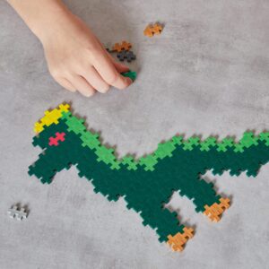 Plus-Plus: Learn to Build - Dinosaurs - 400 Piece Set - 2D & 3D Dino Construction Building STEM Toy, Interlocking Mini Puzzle Blocks, Kids Ages 5+