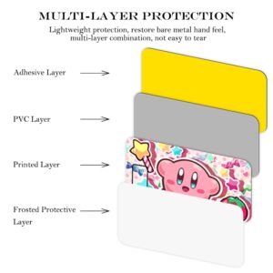 PERFECTSIGHT Compatible with Nintendo Switch OLED Skin Sticker Kawaii Cartoon Vinyl Decal Pretty Pattern Protective Film for NS Console & Joy-Con Controller & Dock (7-Kirbi)