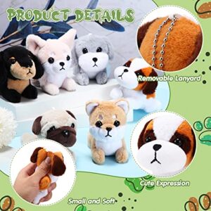 HyDren 6 Pcs Mini Puppy Stuffed Animals Small Dog Plush Bulk Puppies Stuffed Realistic Cute Dog Toys Soft Plush Adopt a Pet Stuffed Animal Puppy Party Favor for Animal Birthday Party Gifts