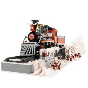 dOvOb Christmas Steam Train Building Kit with Train Track, Collectible Steam Locomotive Display Toys Set for Kids and Adult (853 PCS)