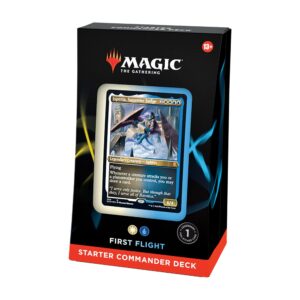 Magic: The Gathering Starter Commander Deck – First Flight (White-Blue) | Ready-to-Play Deck for Beginners and Fans | Ages 13+ | Collectible Card Games