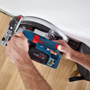 Bosch PROFACTOR GKT18V-20GCL14 18V Cordless 5-1/2 In. Track Saw Kit with BiTurbo Brushless Technology and Plunge Action with Tracks and Connector Kit