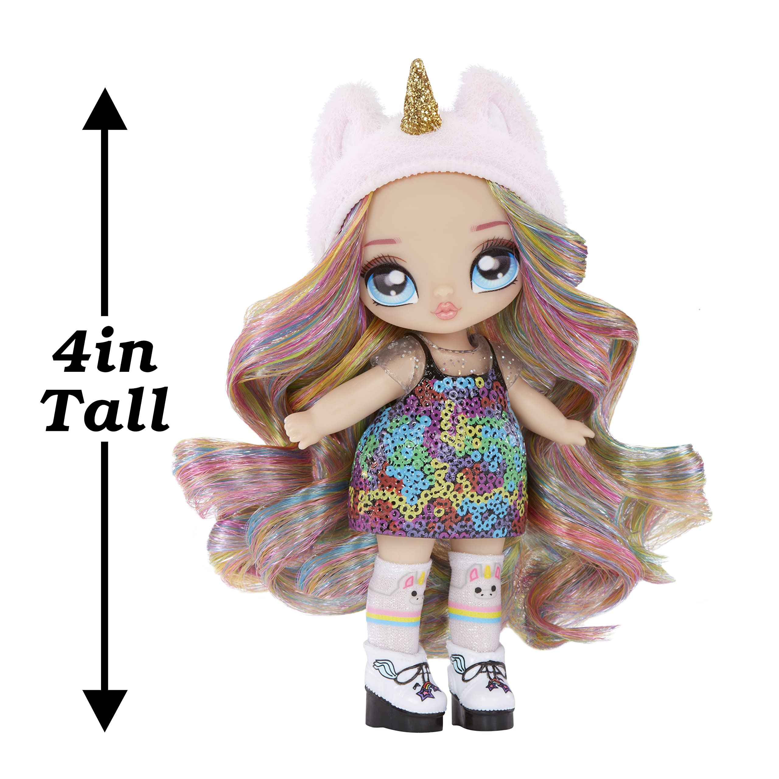 Na! Surprise Minis Series 1-4'' Fashion Doll Mystery Packaging with Confetti Surprise, Includes Doll, Outfit, Shoes, Poseable, Great Toy Gift for Kids Girls Boys Ages 5 6 7 8+ Years (587187)